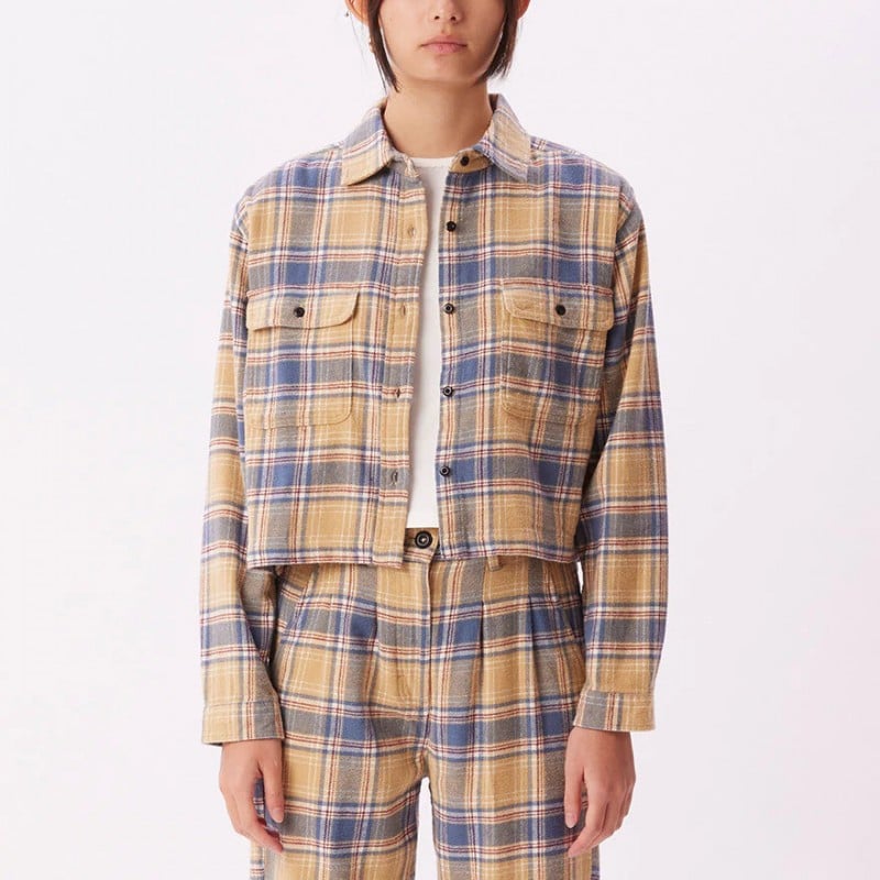 OBEY PIA FLANNEL SHIRT VINTAGE BLUE - 49,50 € | obey | Pacific Wear ...